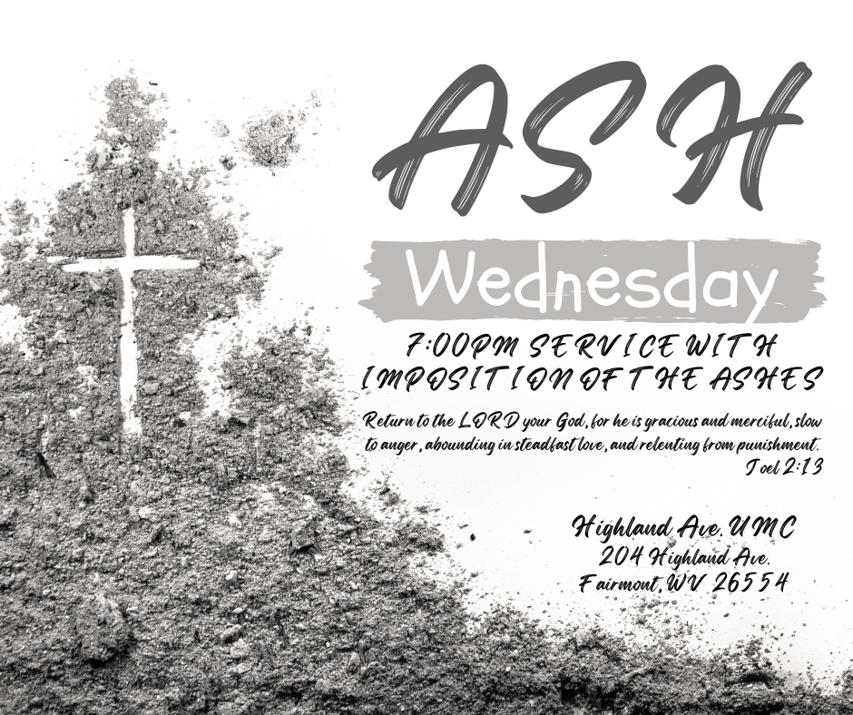 Ash Wednesday Service 7:00pm – Highland Avenue United Methodist Church